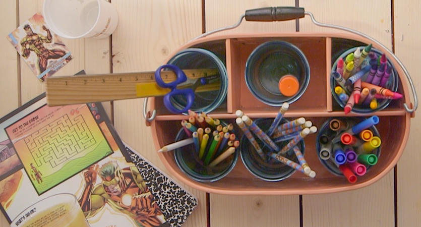 DIY Homework Caddy | Florida Citrus Orange Juice